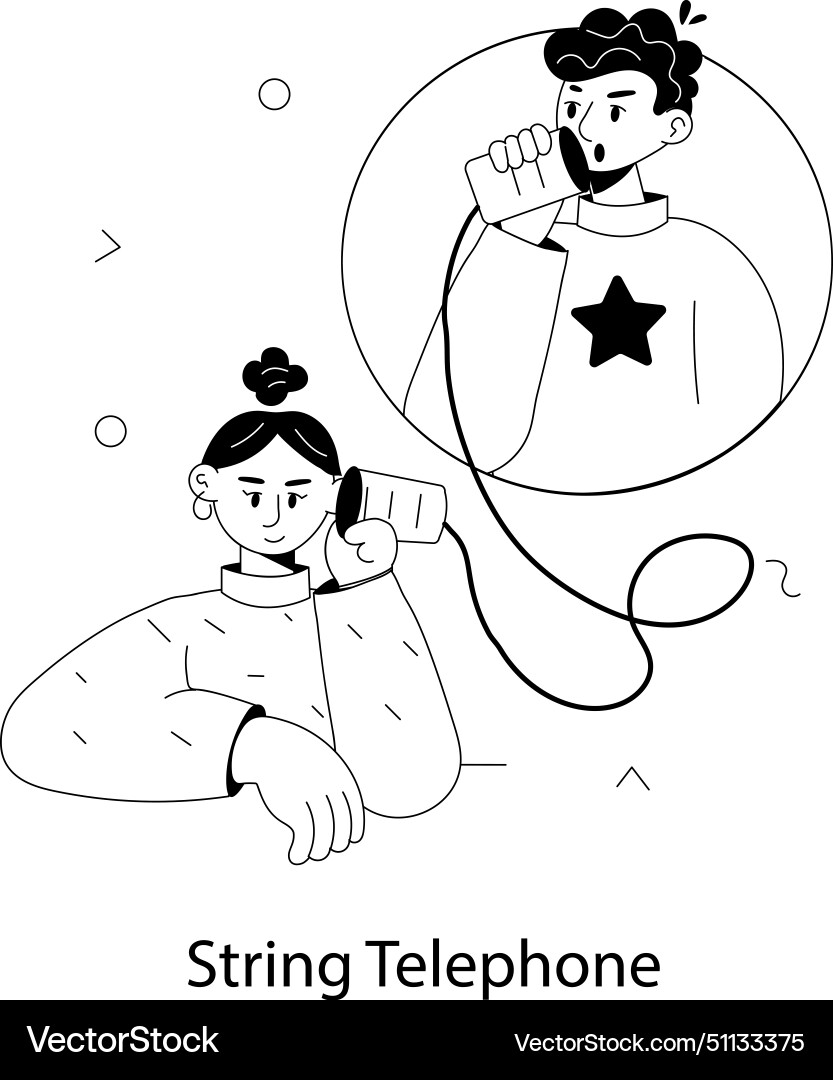 String telephone Royalty Free Vector Image - VectorStock