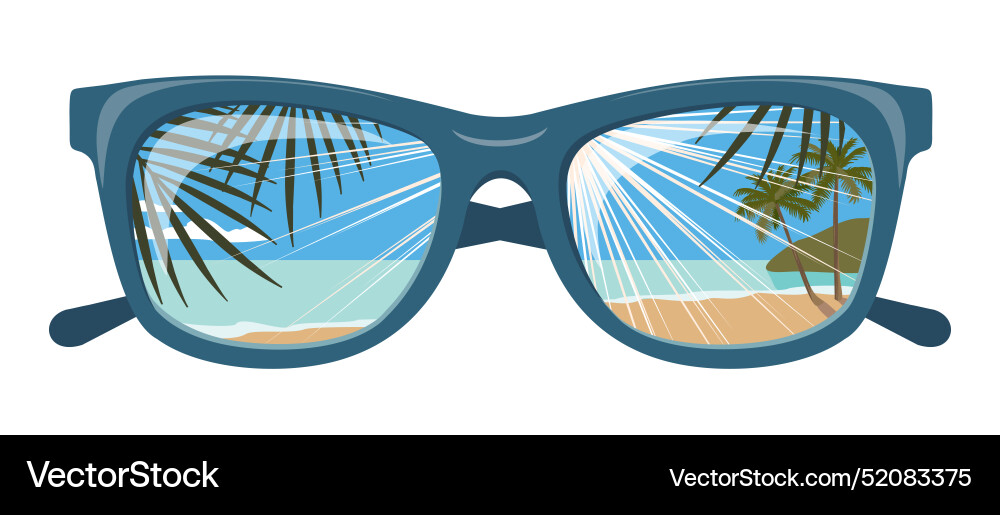 Sunglasses reflection Royalty Free Vector Image