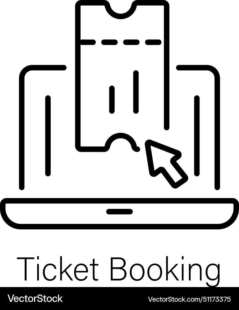 Ticket booking Royalty Free Vector Image - VectorStock