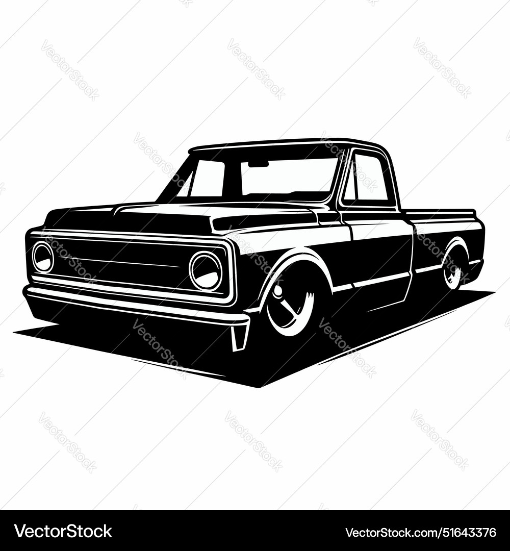 Classic 1960s Chevy C-10 Truck Royalty Free Vector Image