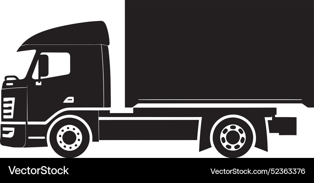 Graphics for transport fleetdetailed freightliner Vector Image