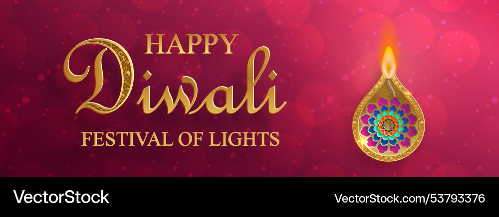 Happy diwali Royalty Free Vector Image - VectorStock