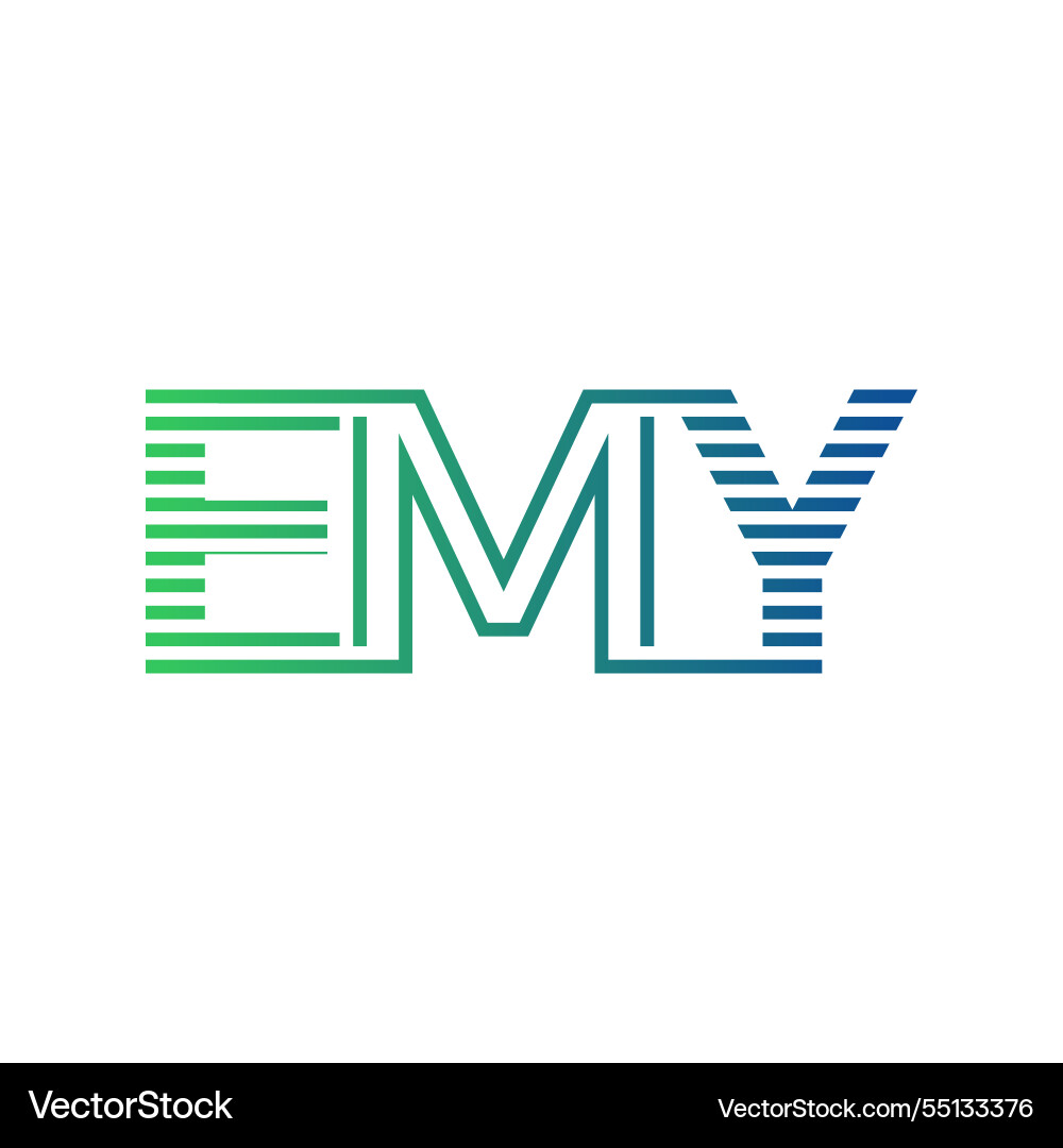 Modern emy logo design letter minimalist Vector Image