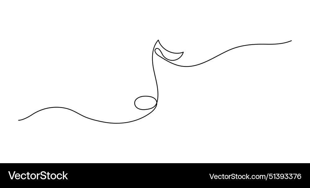 One line note outline continuous sketch Royalty Free Vector