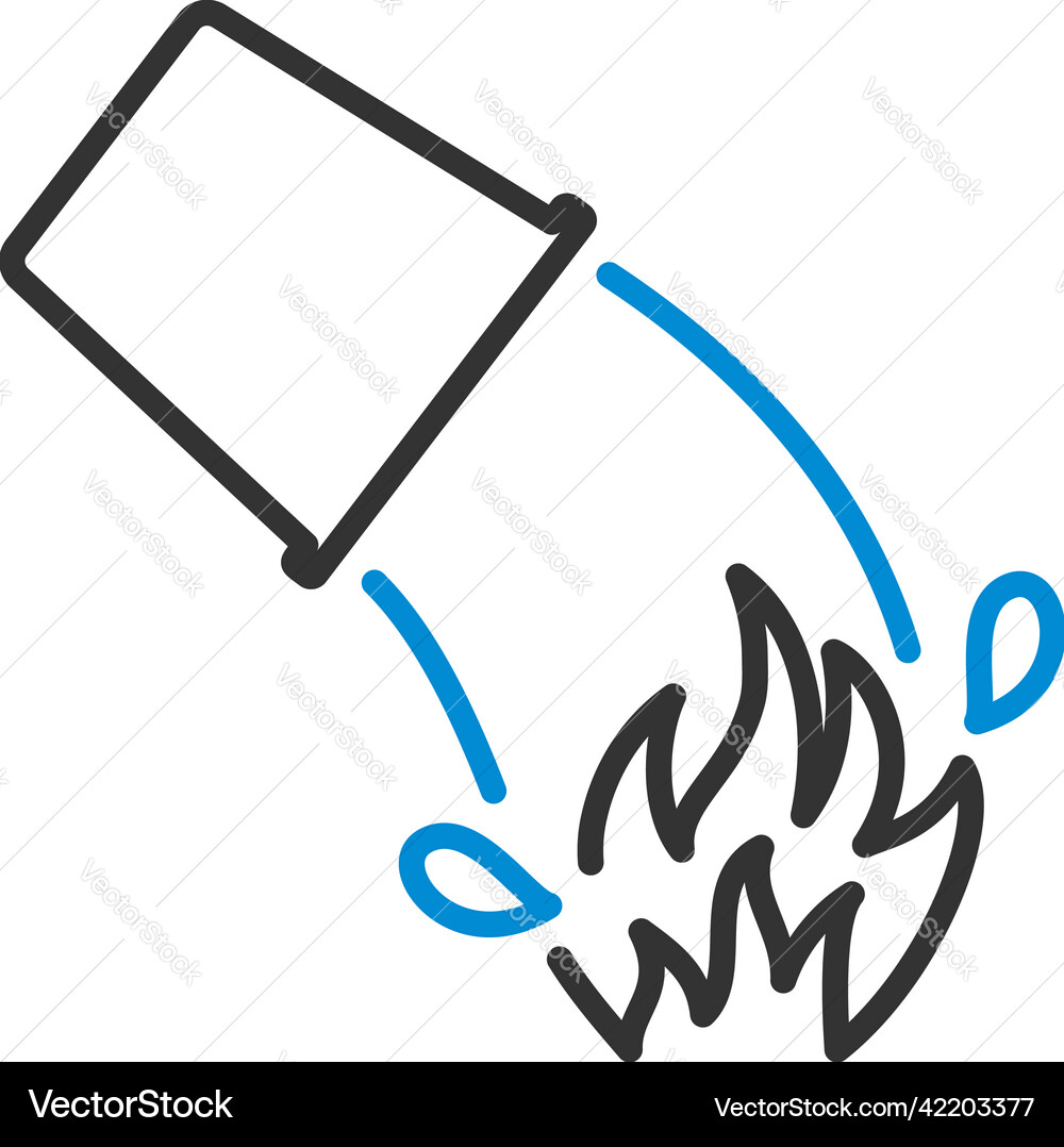 Fire bucket icon Royalty Free Vector Image - VectorStock
