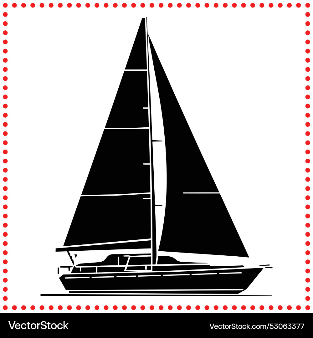 Nautical sailboat perfect for ocean maritime Vector Image
