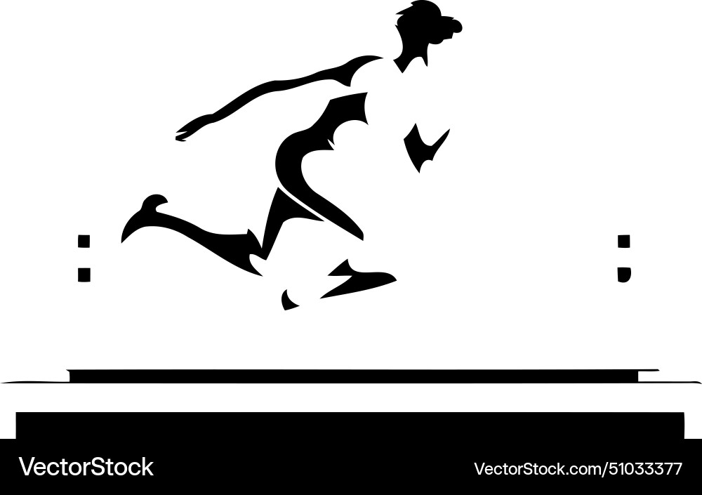Running man athlete runner jogging logo template Vector Image