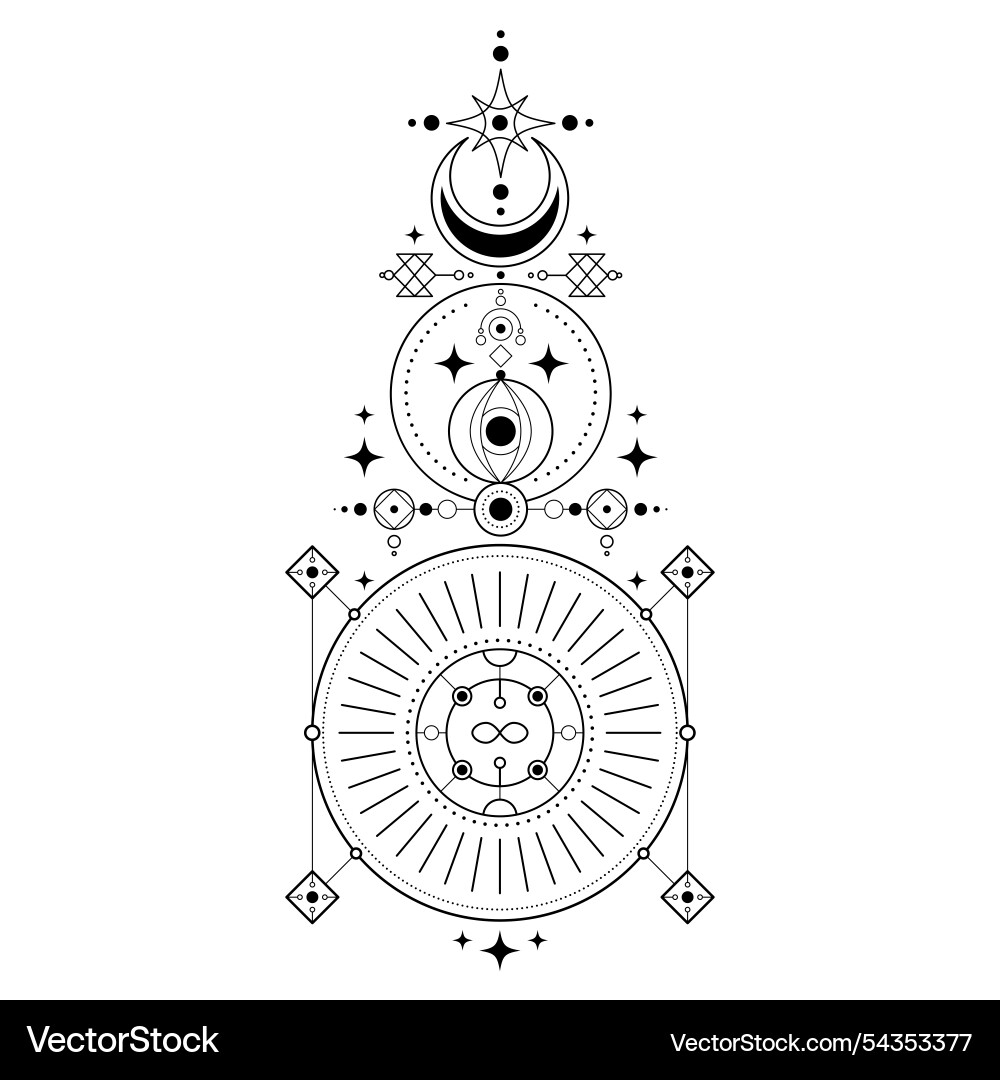 Space symbol or astronomy sign astrology Vector Image