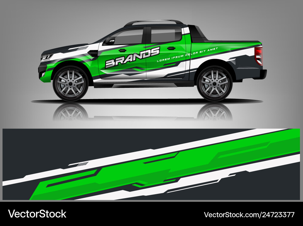 Truck wrap design for company Royalty Free Vector Image