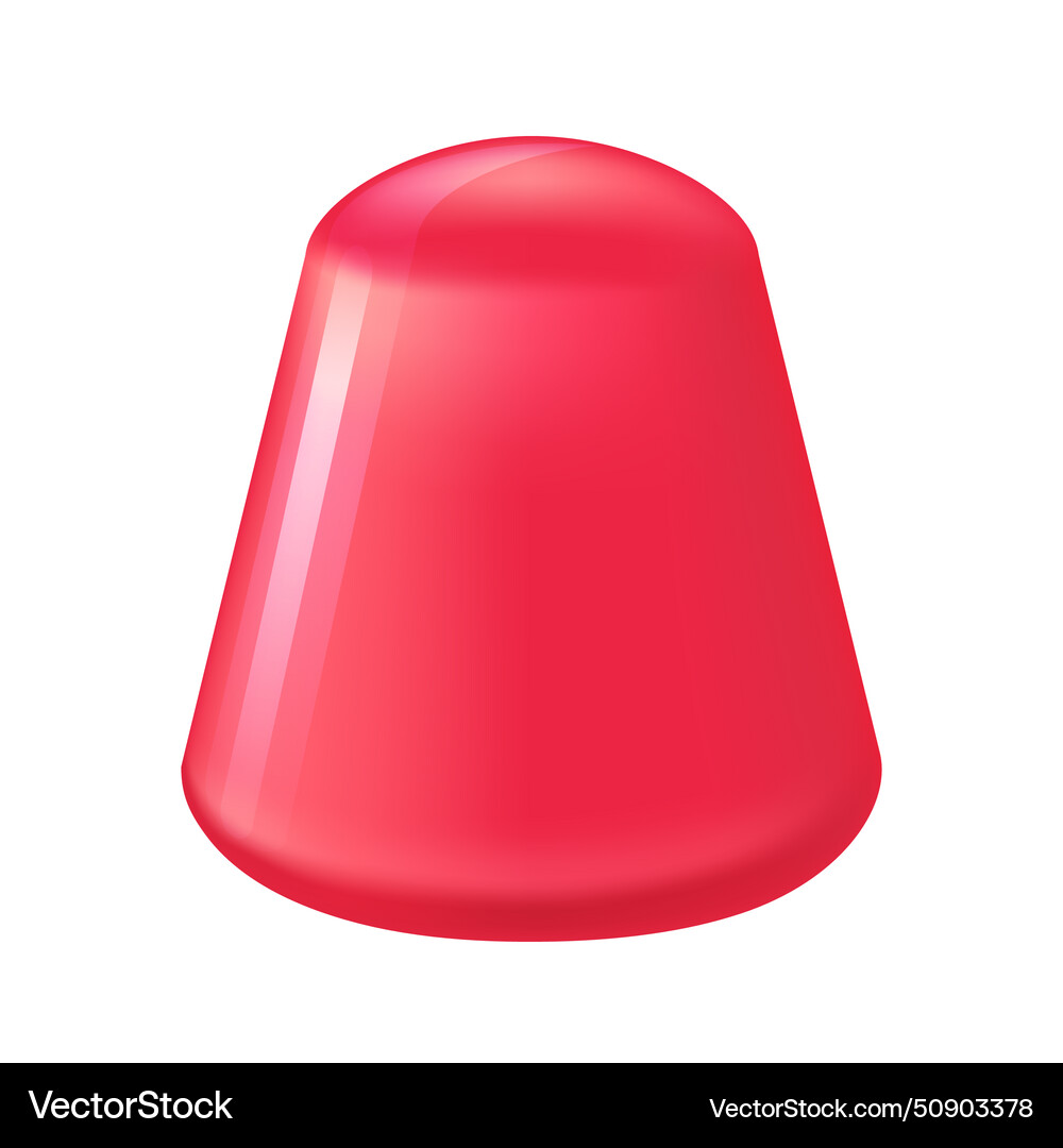 3d red jelly candy sweet glossy dessert Royalty Free Vector
