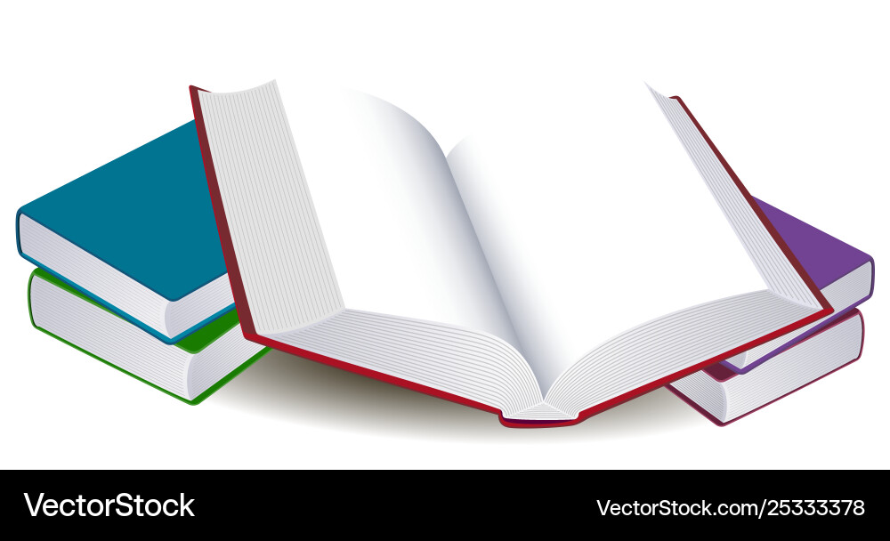 An open book Royalty Free Vector Image - VectorStock