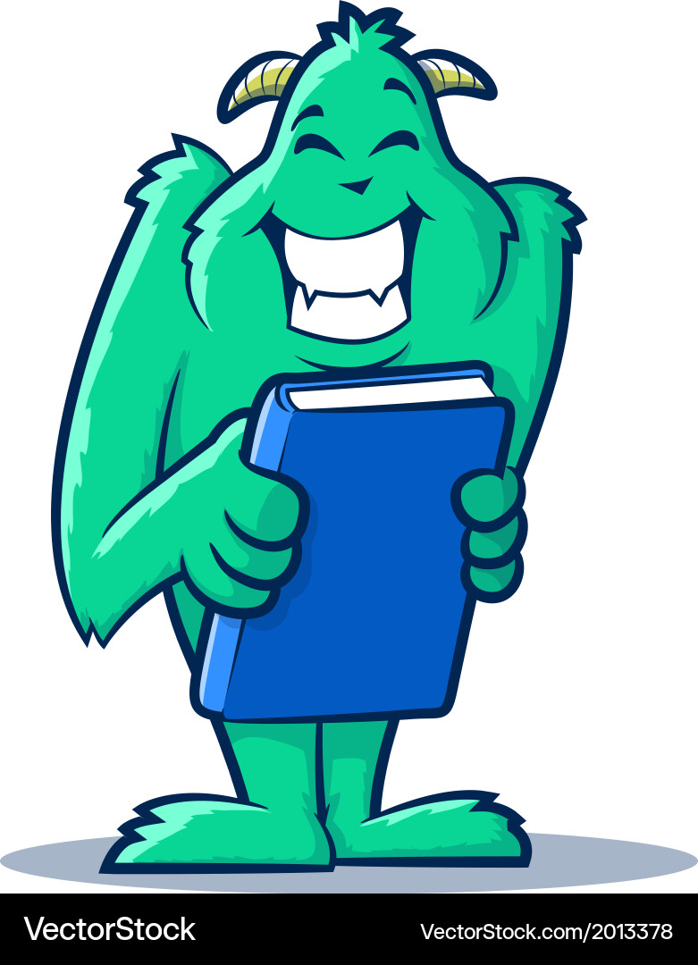 Book monster Royalty Free Vector Image - VectorStock