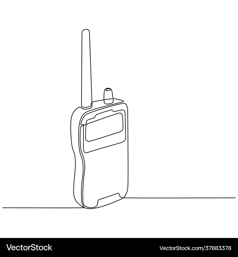 Continuous line drawing emergency communication Vector Image