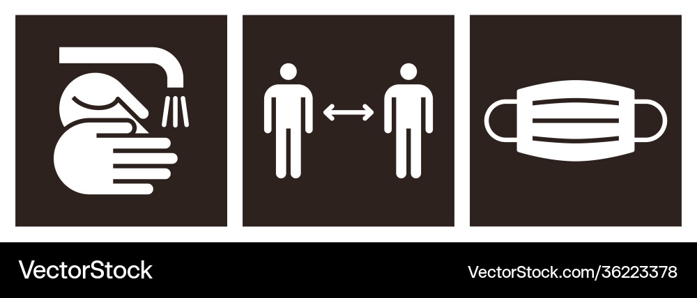 COVID-19 Safety: Masks & Hygiene Royalty Free Vector