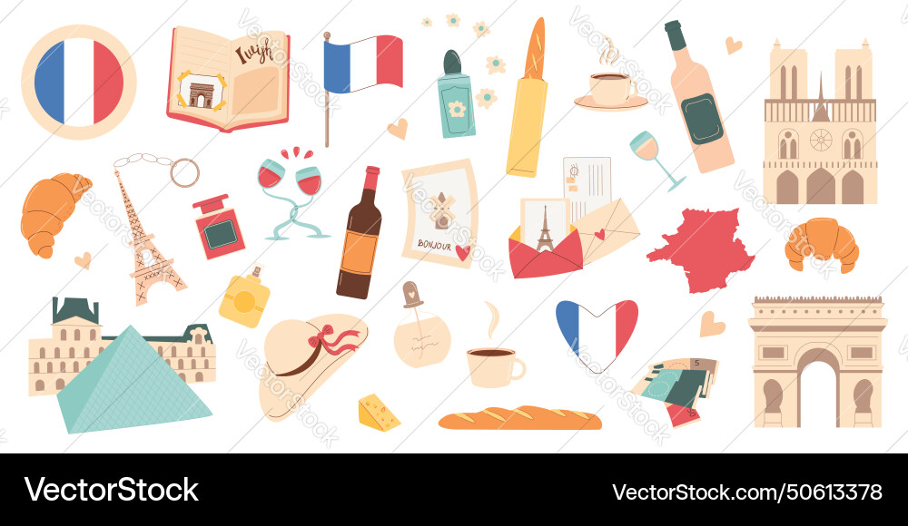 France set isolated on white background point Vector Image