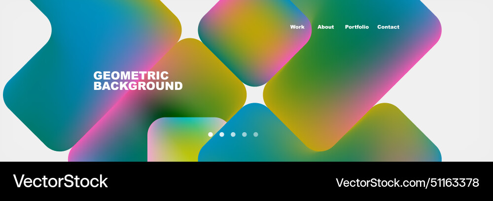 Geometric background with vibrant colors Vector Image