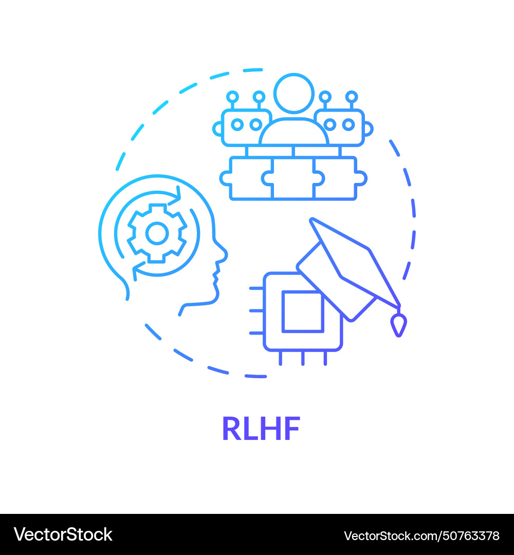 Rlhf blue gradient concept icon Royalty Free Vector Image Rlhf blue gradient concept icon Royalty Free Vector Image
