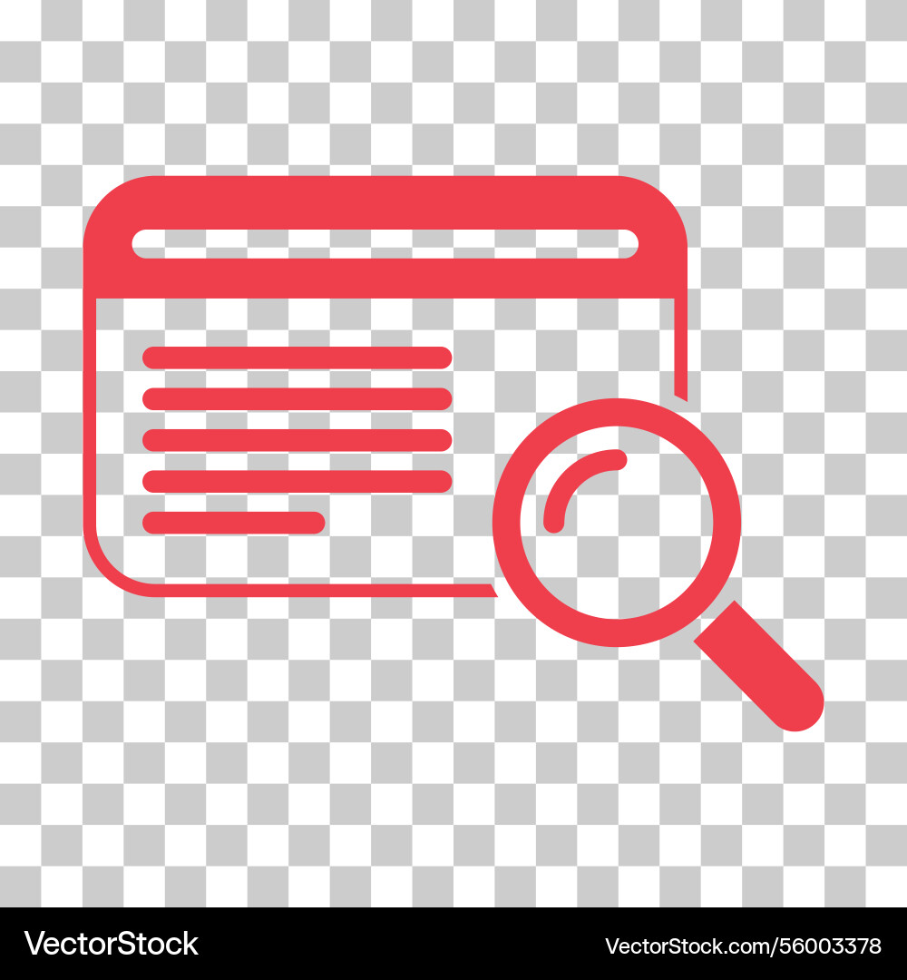 Search result icon research data report sign Vector Image