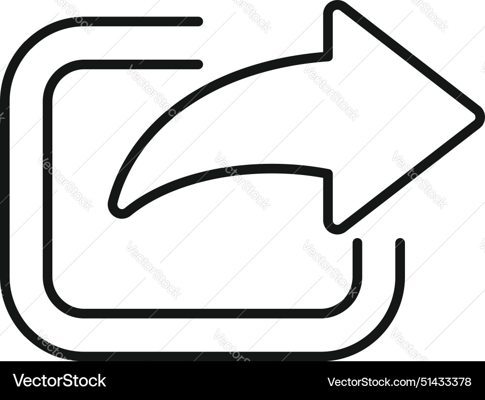 Share icon with arrow Royalty Free Vector Image