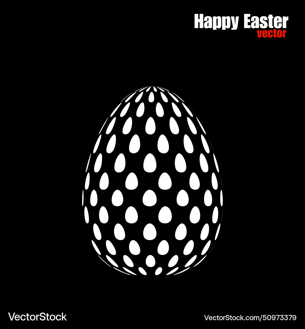 Abstract easter egg with circles Royalty Free Vector Image