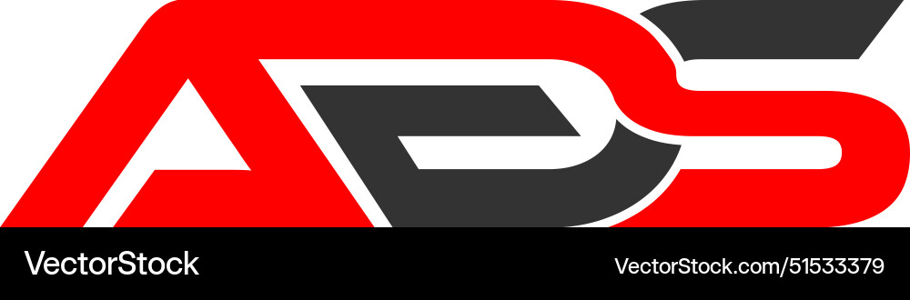 Ads logo design ds or ad template Royalty Free Vector Image