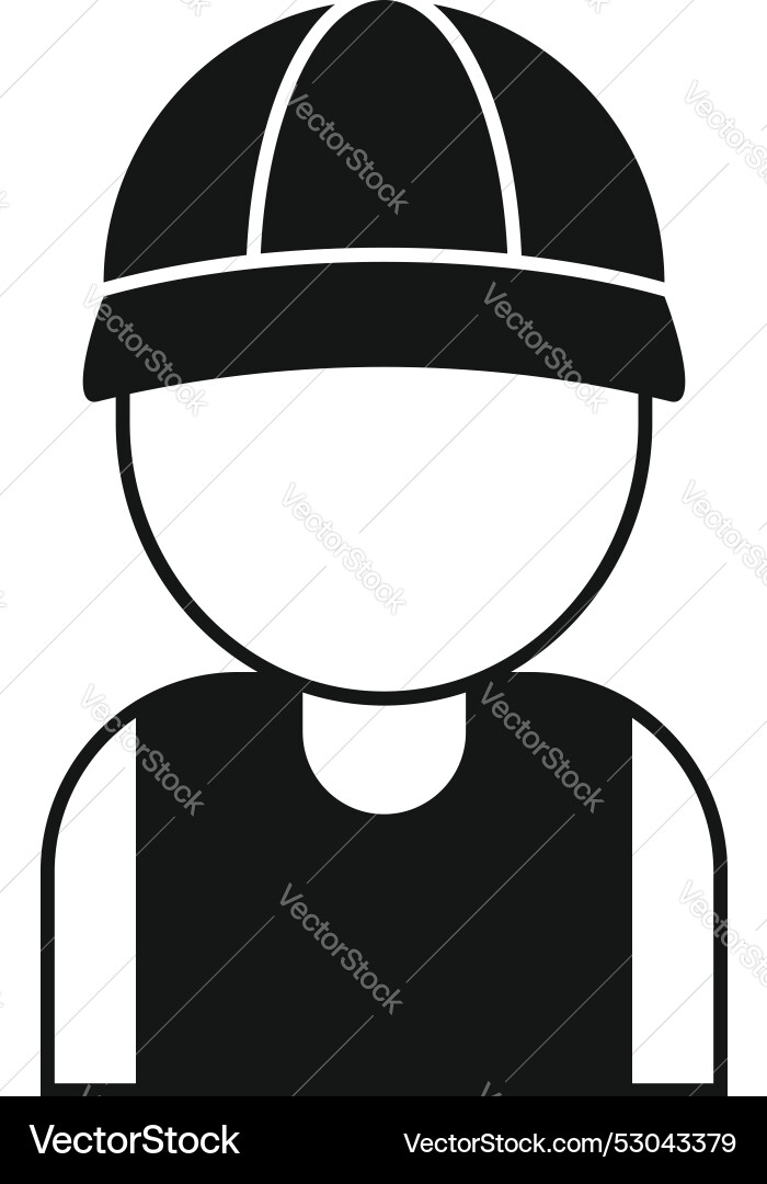 Construction worker wearing a hard hat icon Vector Image
