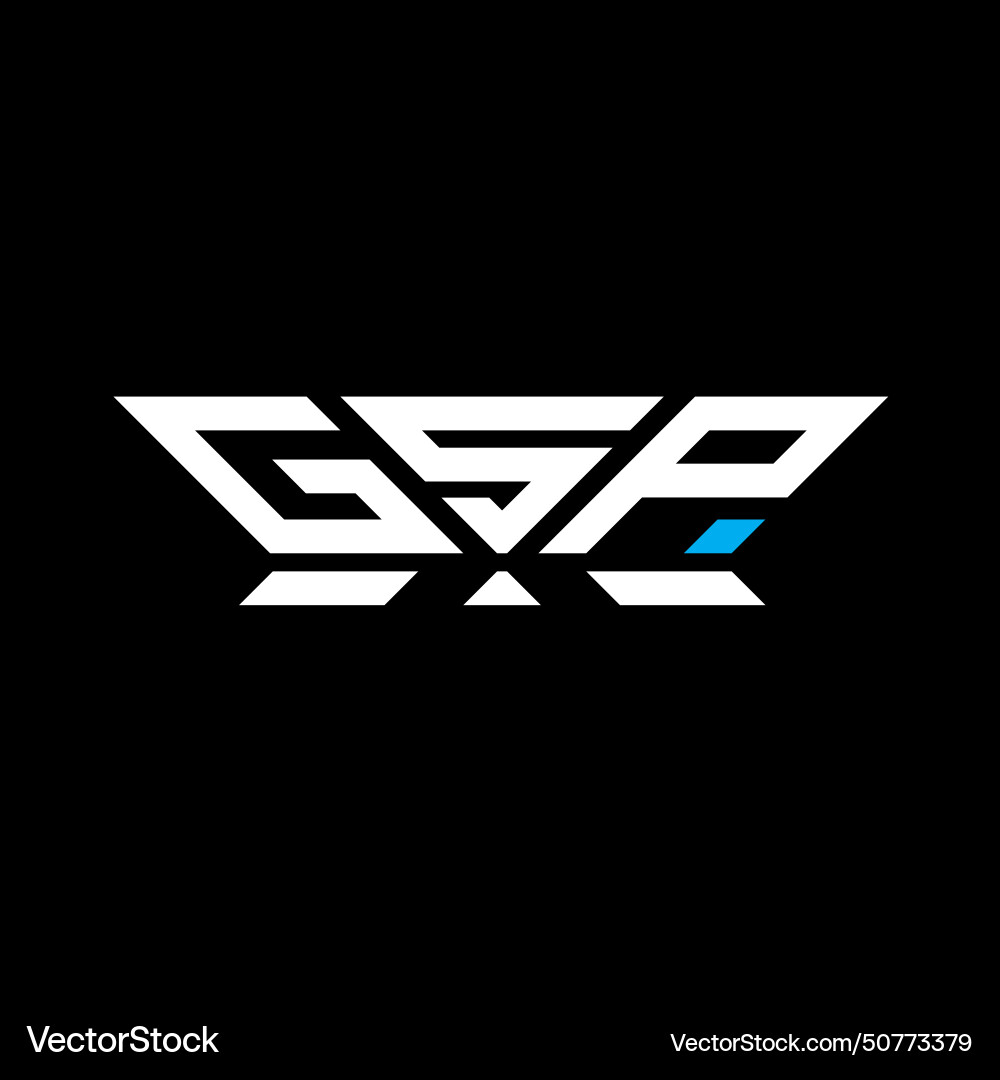 Gsp letter logo design simple and modern Vector Image