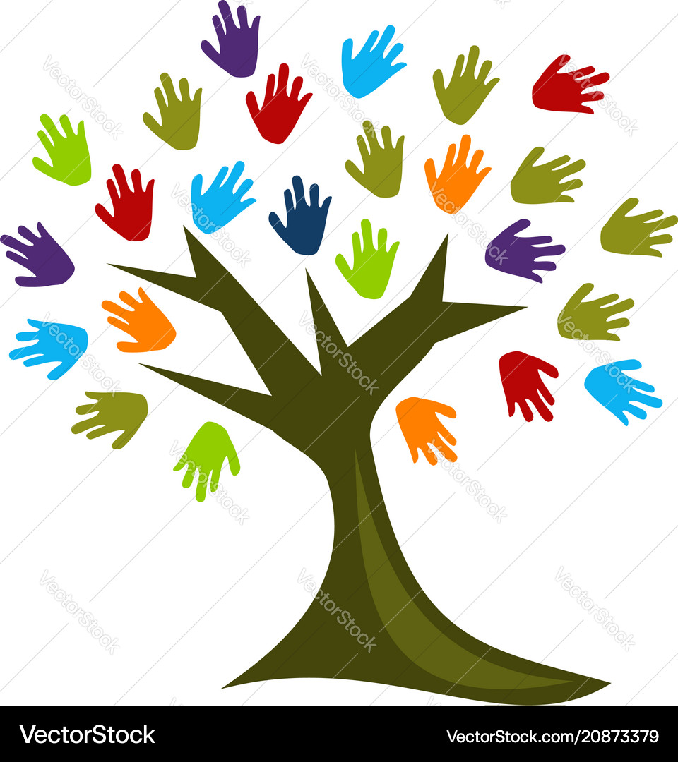 Hand of tree Royalty Free Vector Image - VectorStock