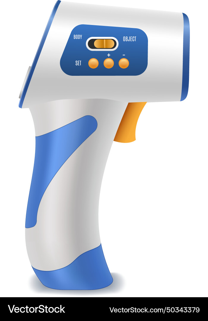 Infrared non contact thermometer for body Vector Image