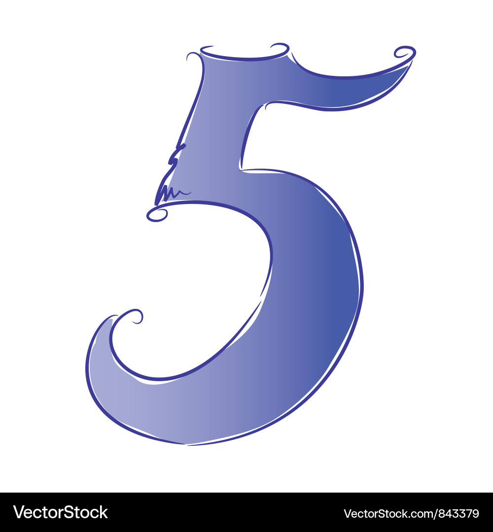 Number 5 Royalty Free Vector Image - VectorStock