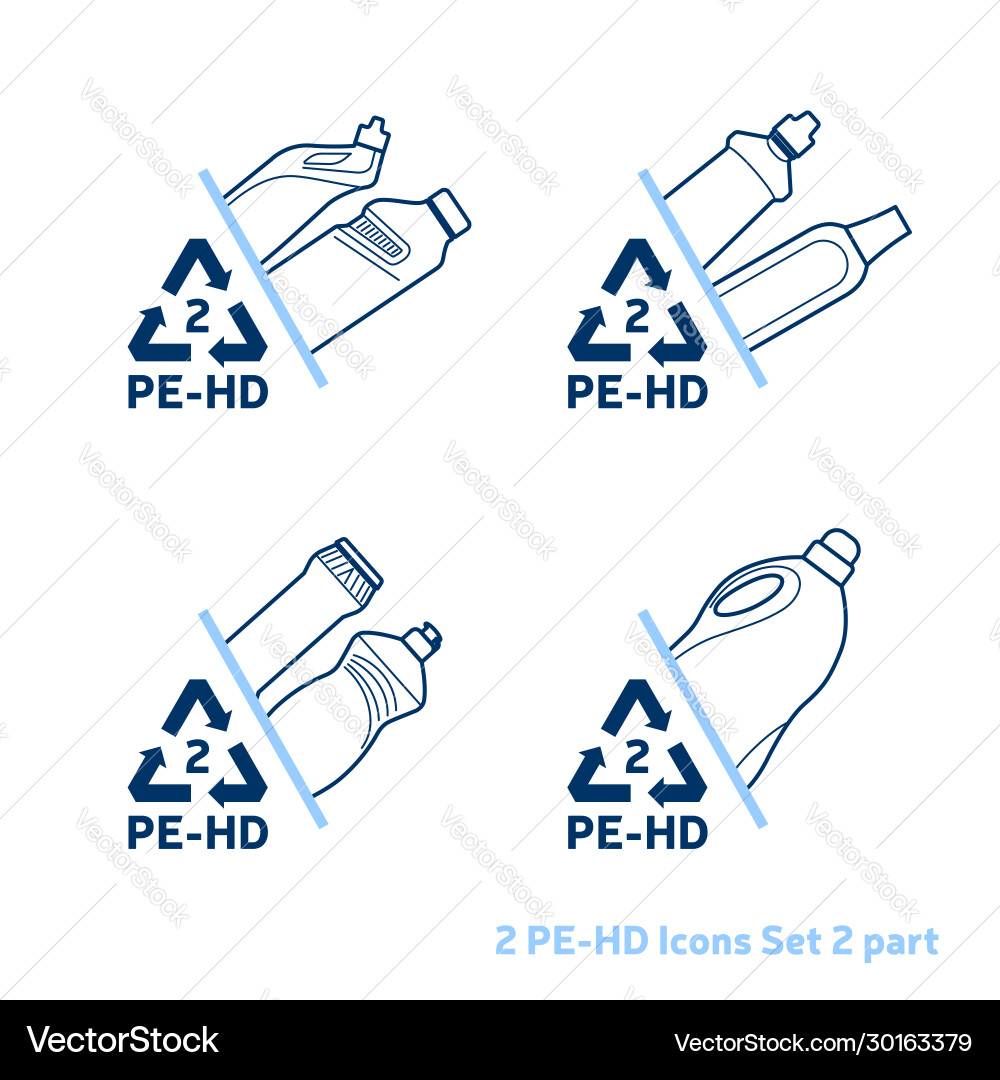Plastic bottles icon set Royalty Free Vector Image