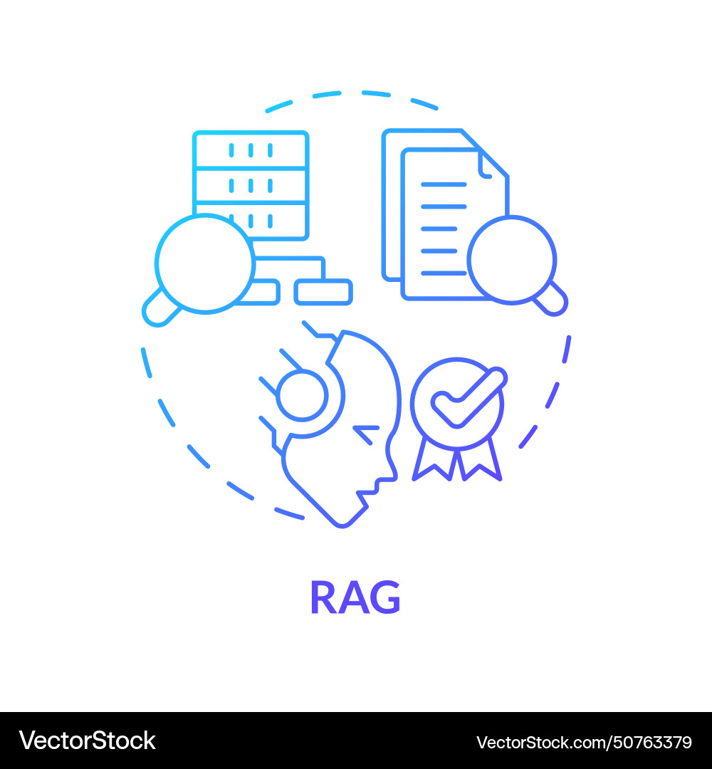 Rag blue gradient concept icon Royalty Free Vector Image