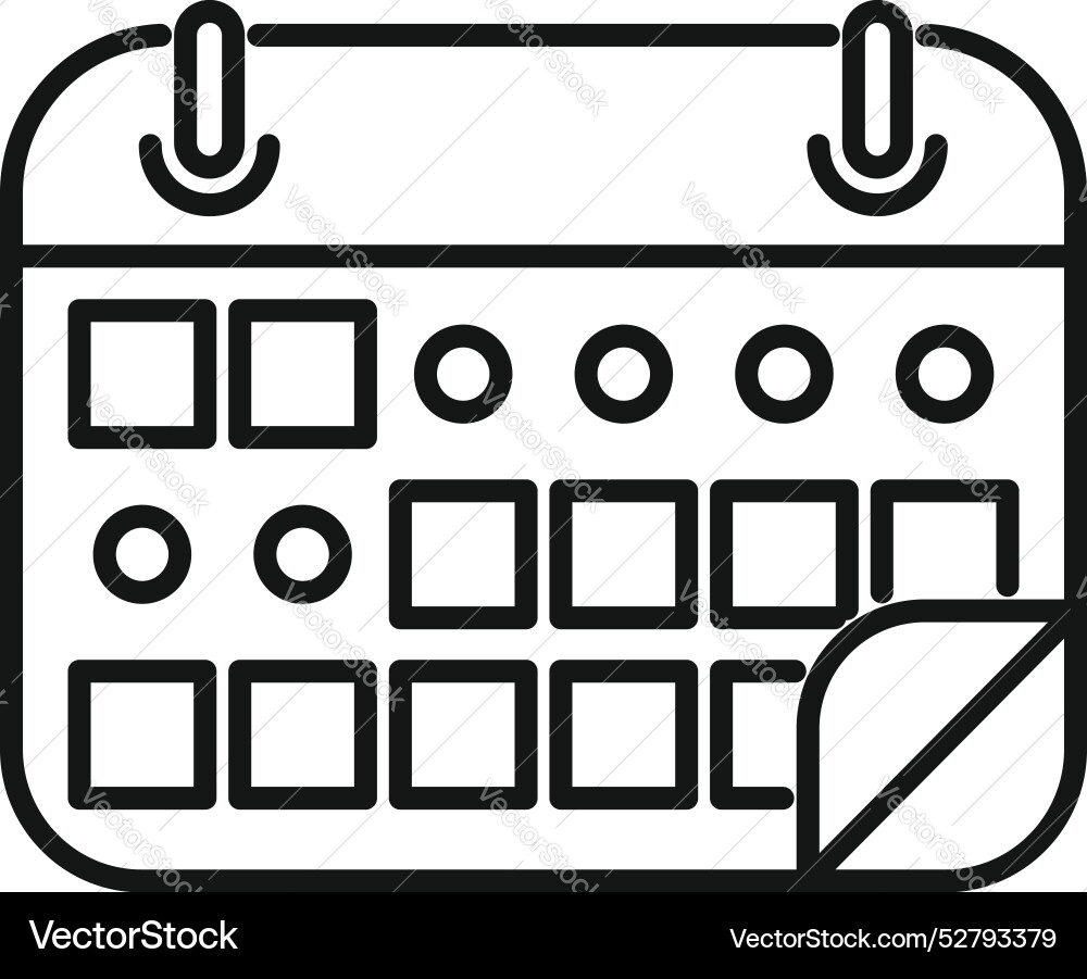 Wall calendar changing month page showing time Vector Image
