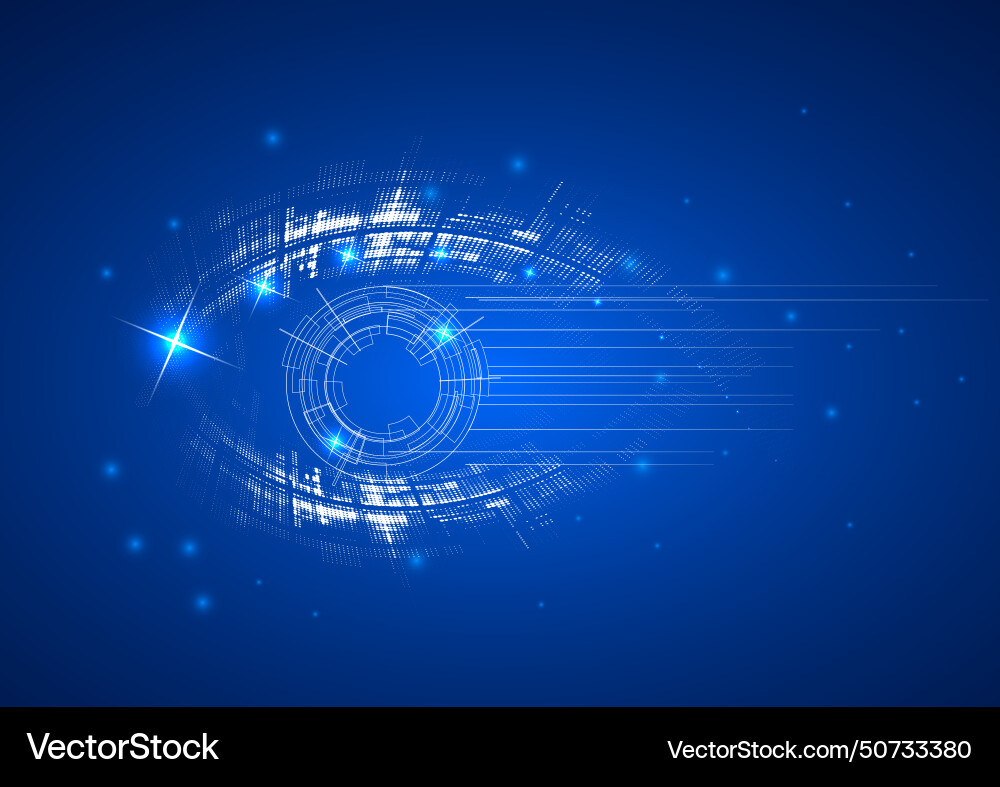Abstract bright technology dynamic eye fade Vector Image