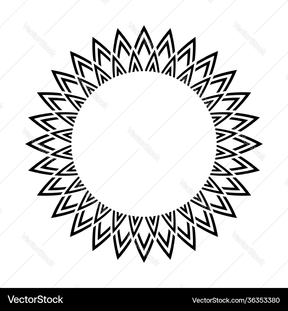 Geometric Round Frame Royalty Free Vector Image