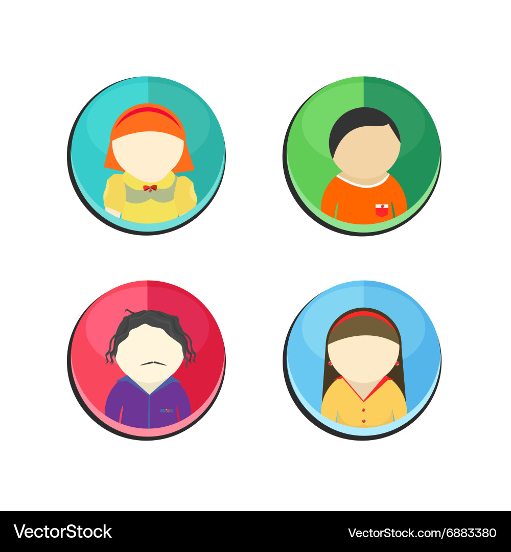 Human in round frame Royalty Free Vector Image