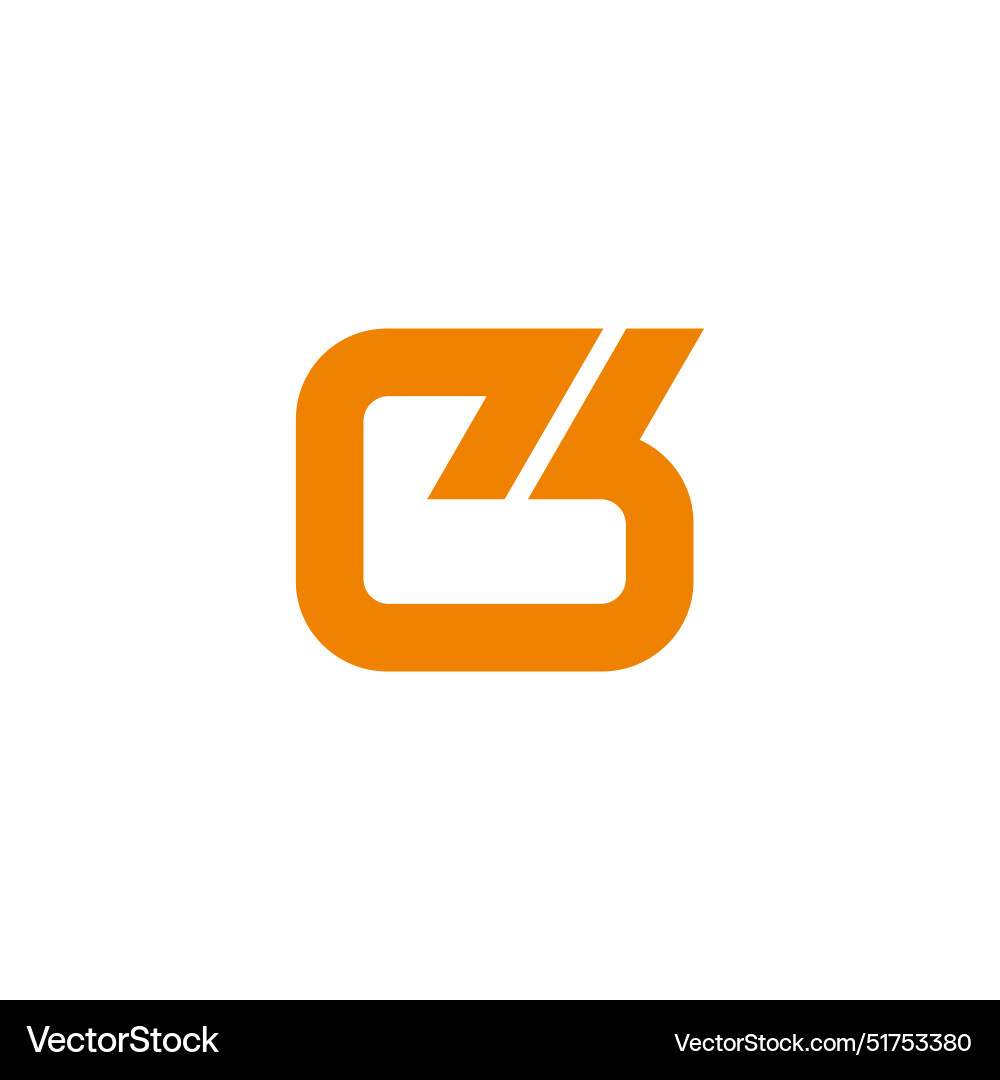 Letter cb square geometric line logo Royalty Free Vector