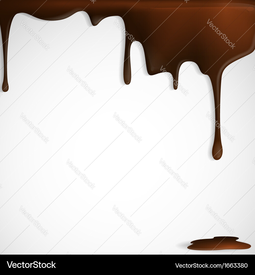 Melted Chocolate Drips Royalty Free Vector Image