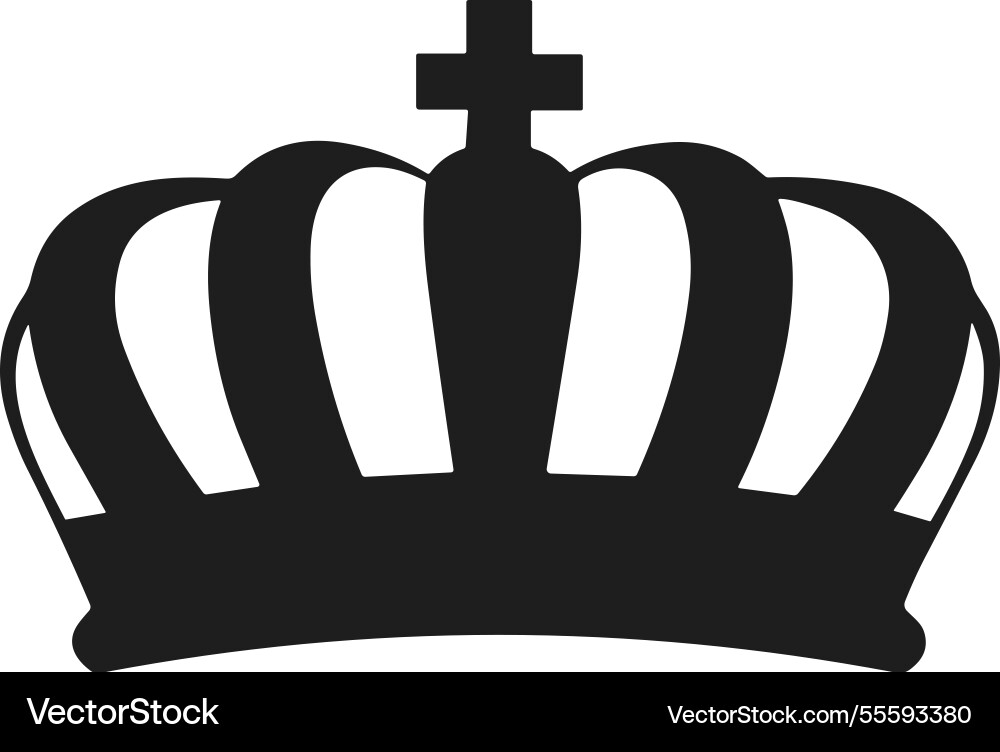 Royal crown silhouette - elegant monarchy symbol Vector Image