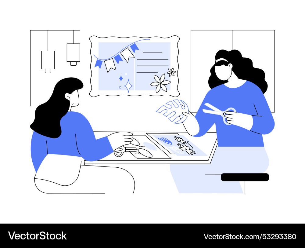 Scrapbooking isolated cartoon Royalty Free Vector Image