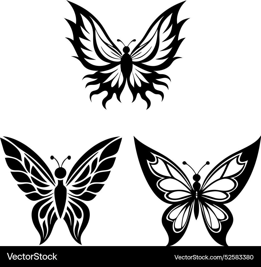 Seraph butterfly flat logo 5 Royalty Free Vector Image