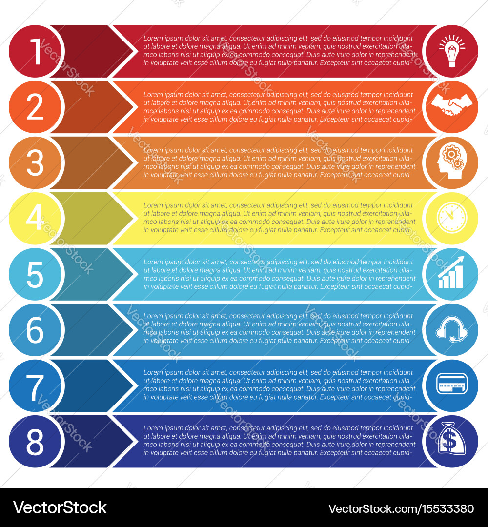 Strip infographics 8 Royalty Free Vector Image
