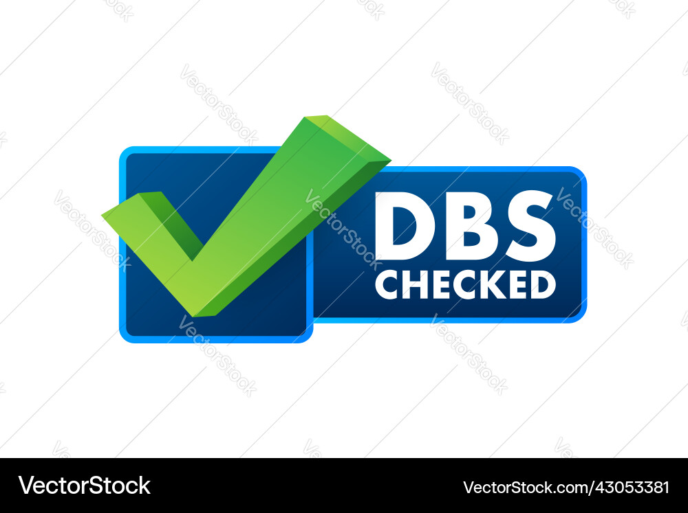 Disclosure and Barring Service (DBS) Check Vector Image
