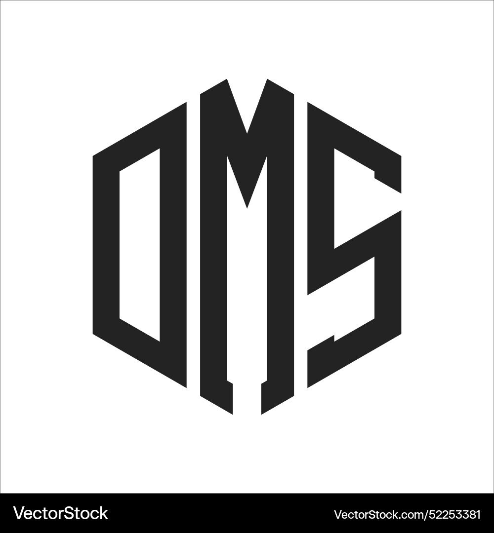 Dms logo design initial letter monogram Royalty Free Vector