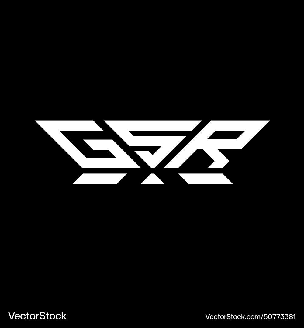 Gsr letter logo design simple and modern Vector Image