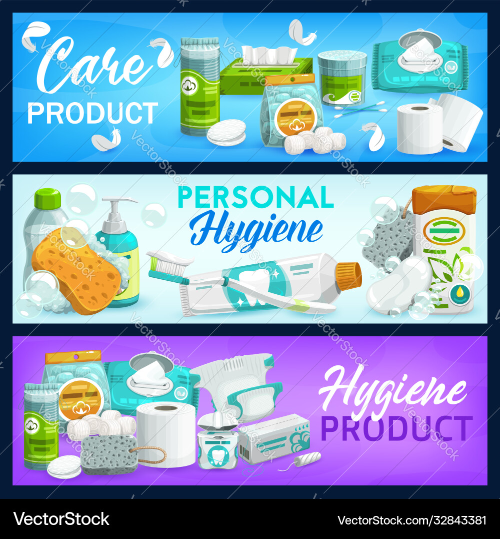 Hygiene & Personal Care Products Royalty Free Vector