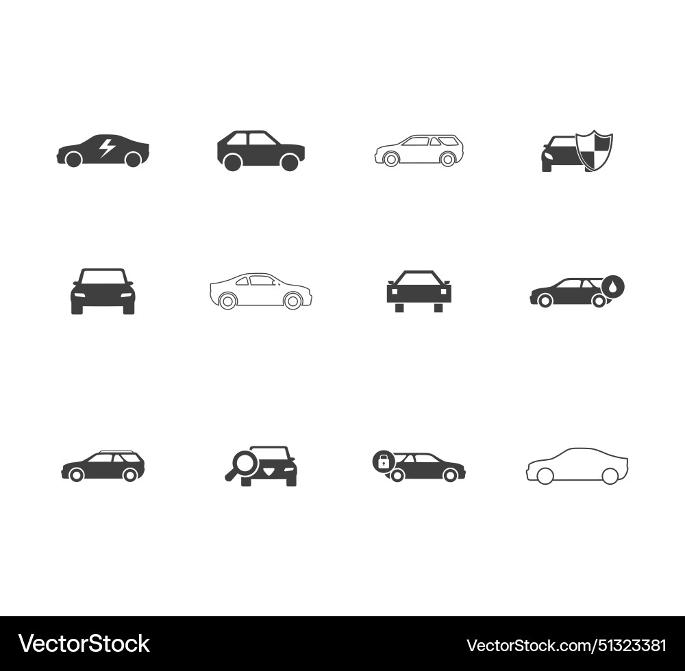 Icon car sign Royalty Free Vector Image - VectorStock
