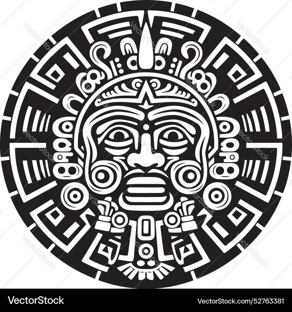 Logos reflecting aztec artistry antique drawing Vector Image
