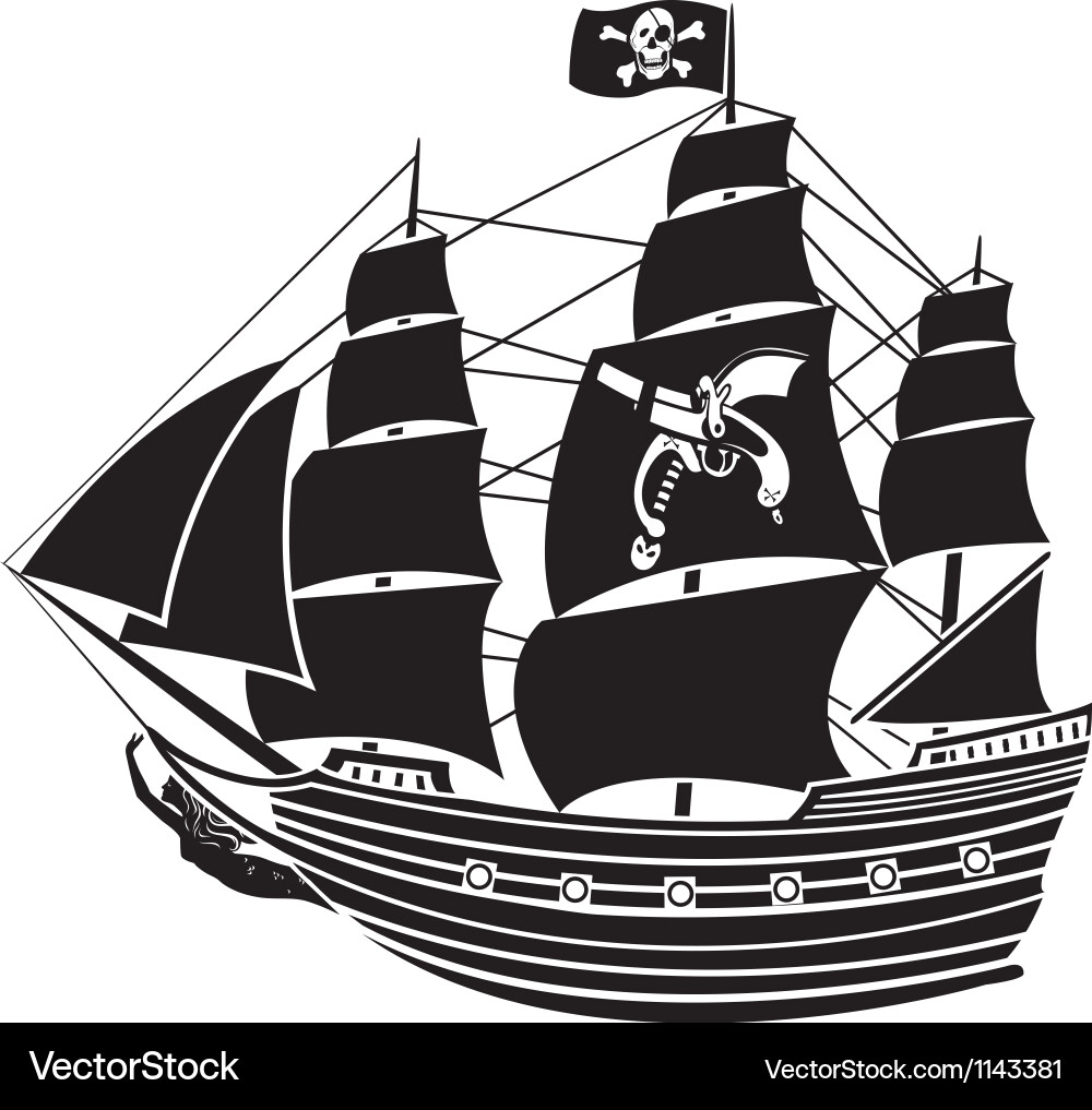 Pirate ship Royalty Free Vector Image - VectorStock