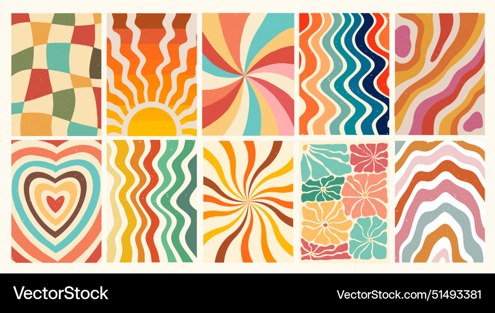 Retro wallpapers prints backgrounds Royalty Free Vector
